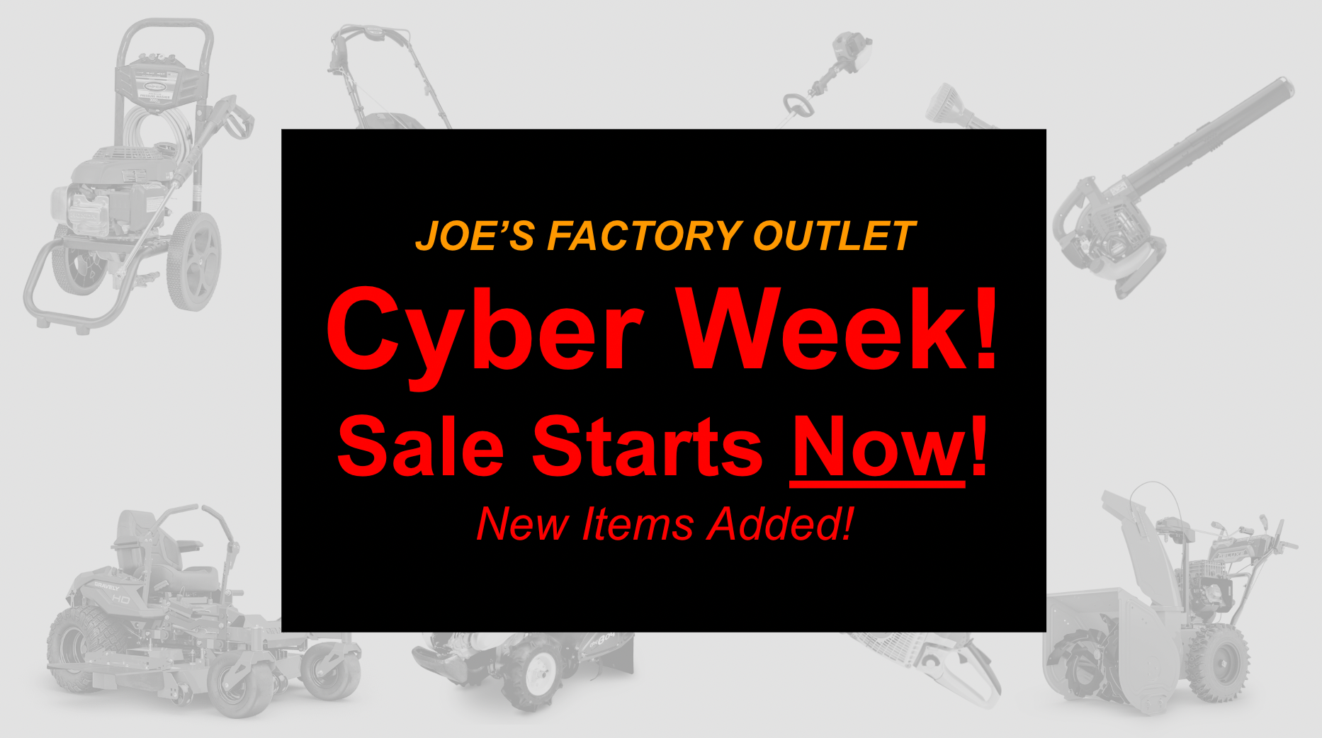 Cyber Week! Online Sale – JOE's Factory Outlet