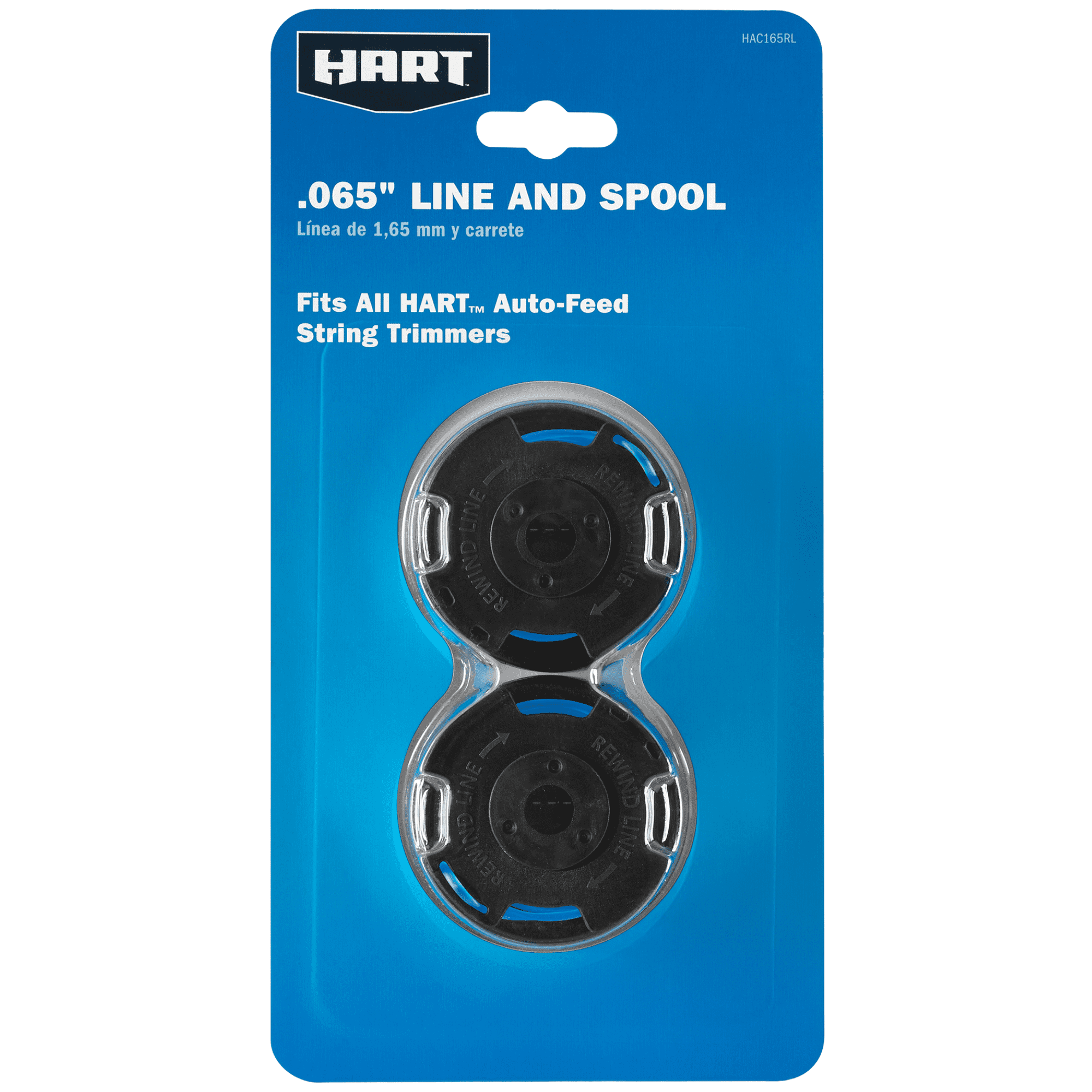 Restored Scratch and Dent HART 2-Pack .065-inch Pre-Wound Cordless Tri ...