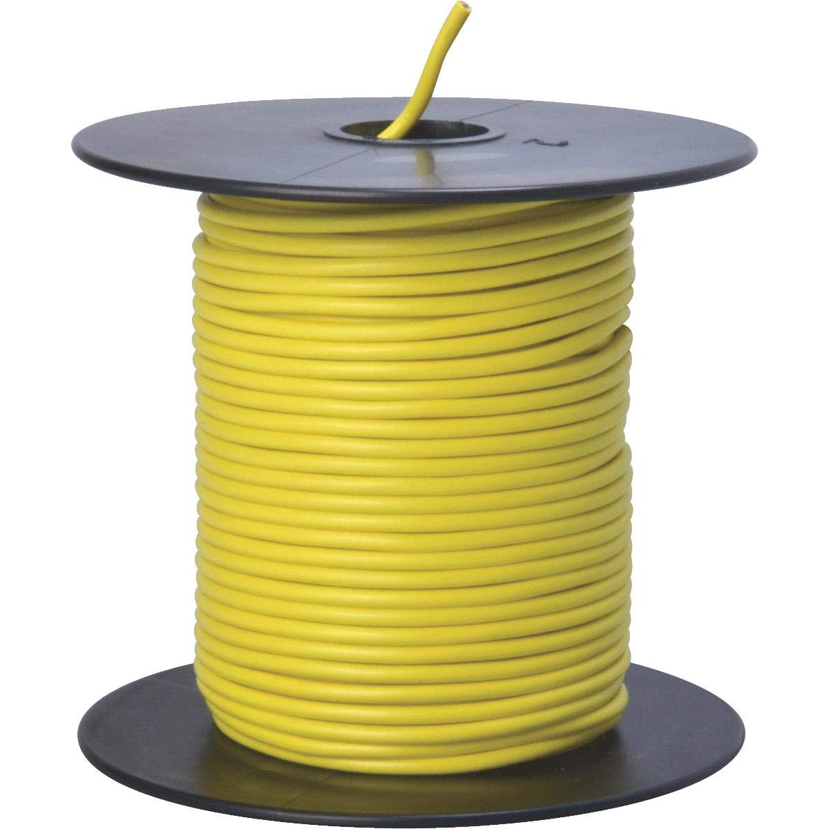 Southwire 55843823 Primary Wire, 18-Gauge Bulk Spool, 100-Feet, Yellow ...