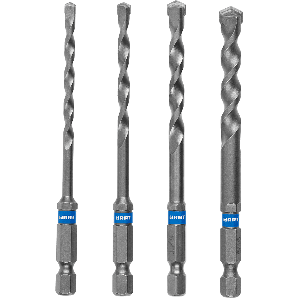 Restored HART 4-Piece Hex Shank Masonry Drill Bit Set (Refurbished ...