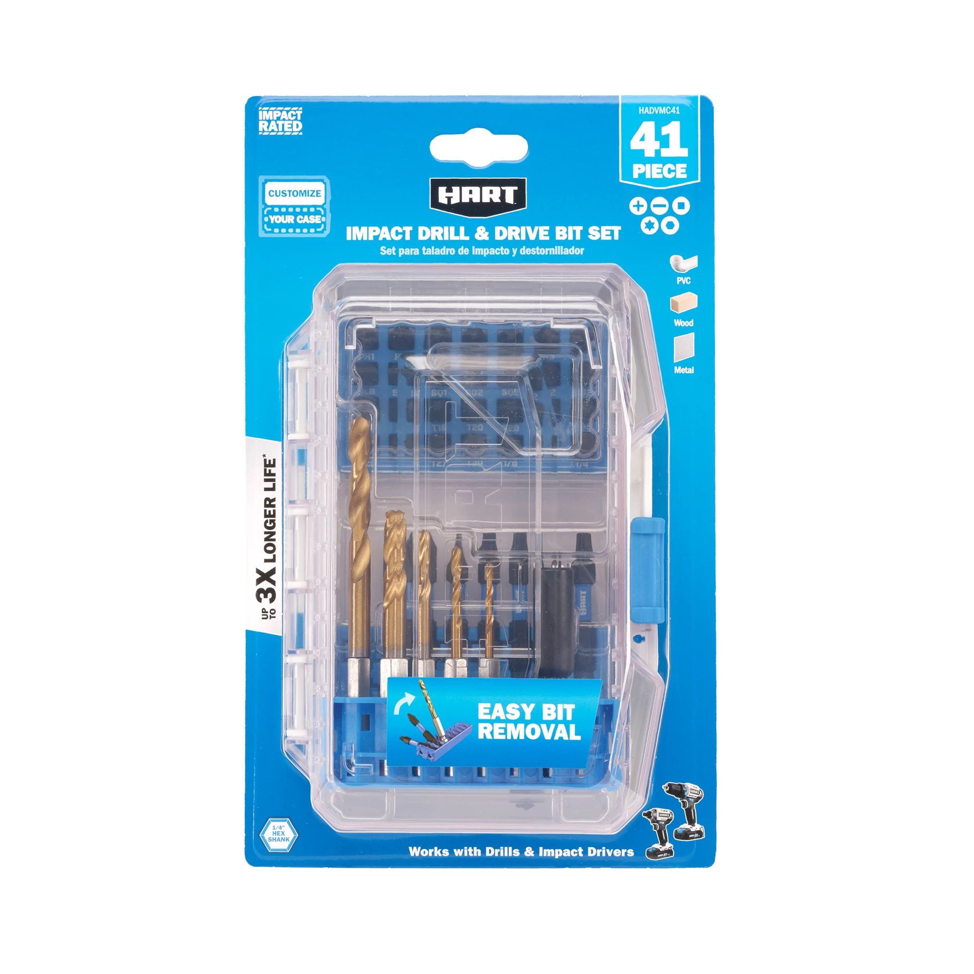 Restored HART 41-Piece Impact Drill & Drive Bit Set with Modular Case ...